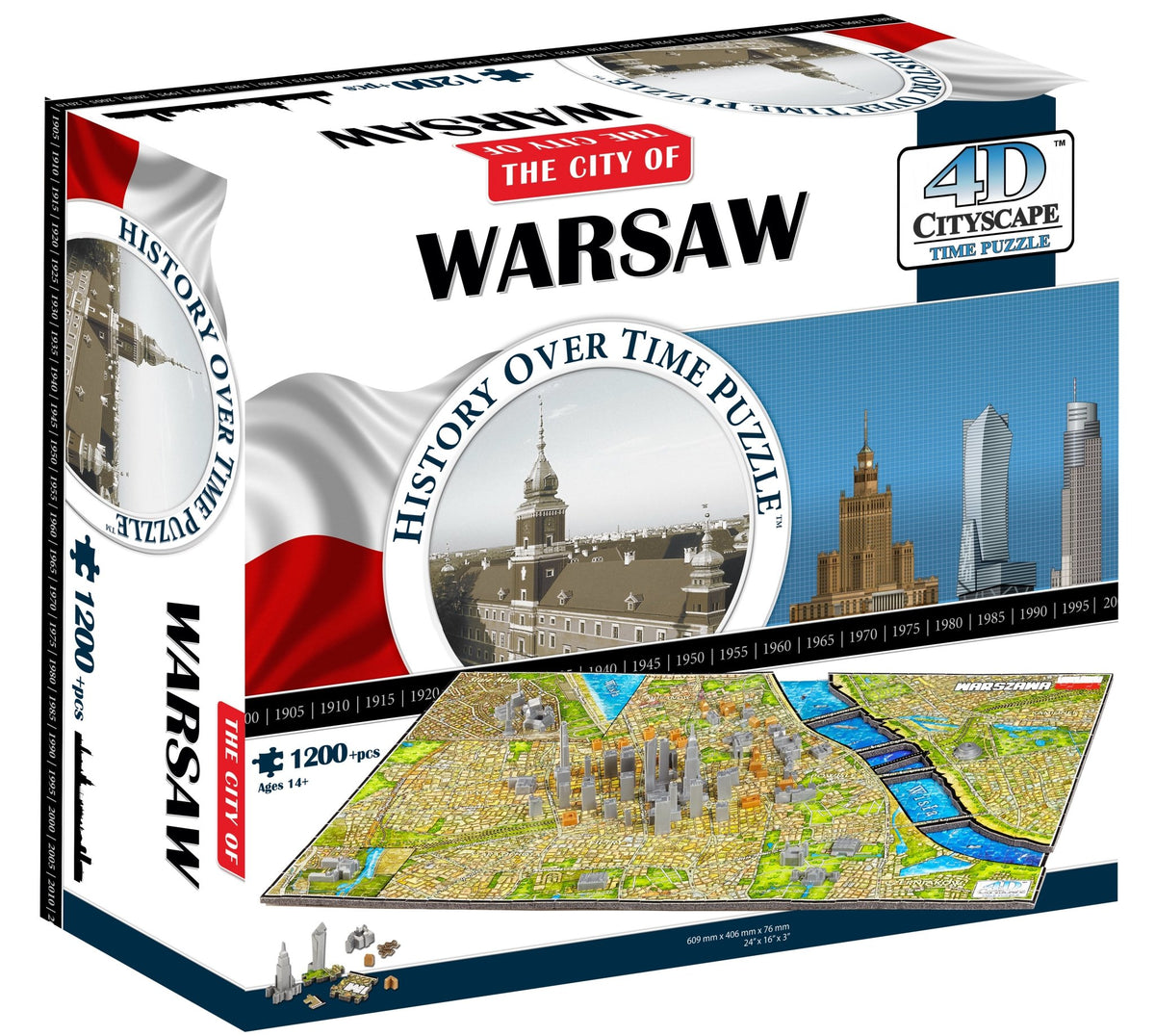 4D Cityscape Warsaw Time Puzzle | 4D Puzzle | 4D Cityscape